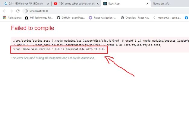 Incompatibilidad de nod sass...como soluciono ¿ | EDteam