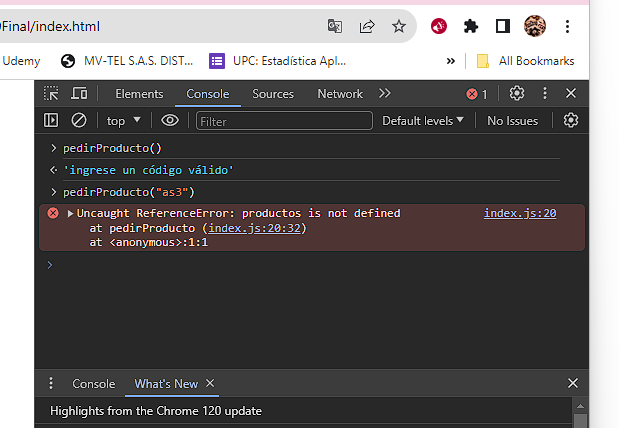 index.js:20 Uncaught ReferenceError: productos is not defined | EDteam index.js:20 Uncaught ReferenceError: productos is not defined | EDteam