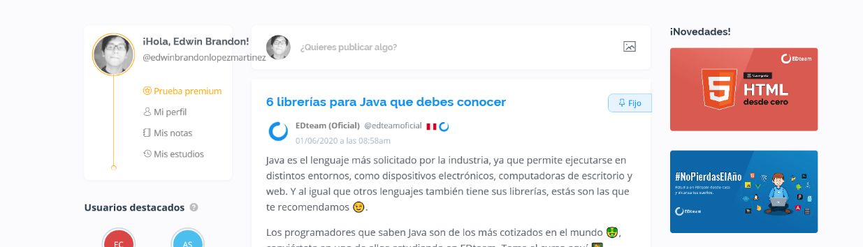 Error en plataforma EDteam | EDteam