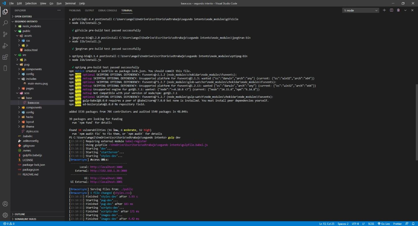 Problemas con EDBoilerPlate | EDteam