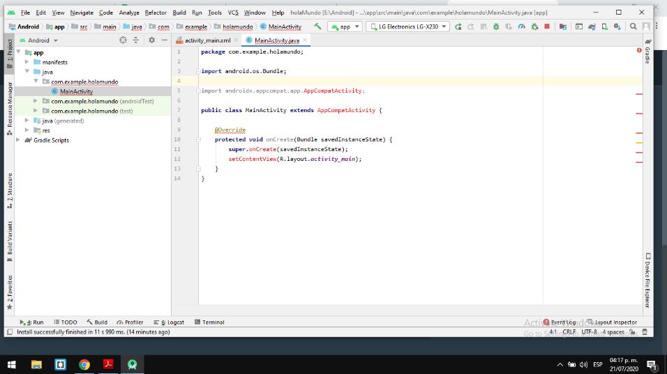 Appcompatactivity Edteam