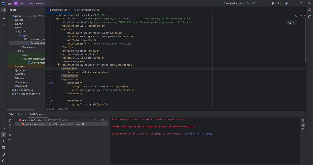 Problema al ejecutar | EDteam