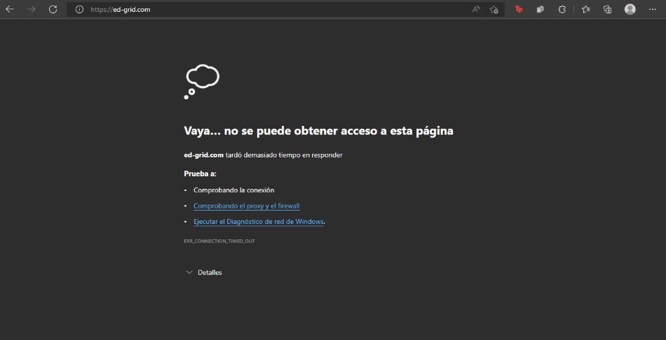 La pagina de ed grid no responde | EDteam