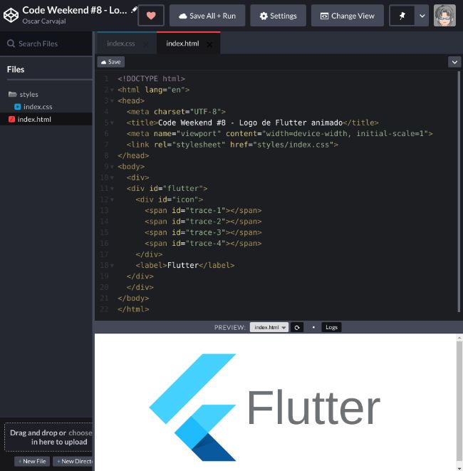 Code Weekend #8 - Logo de Flutter animado 🌊 | EDteam