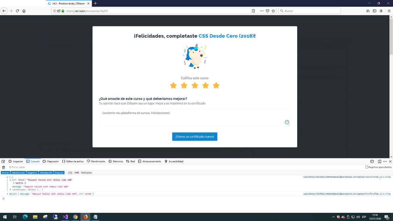 Finalizacion del Curso CSS | EDteam