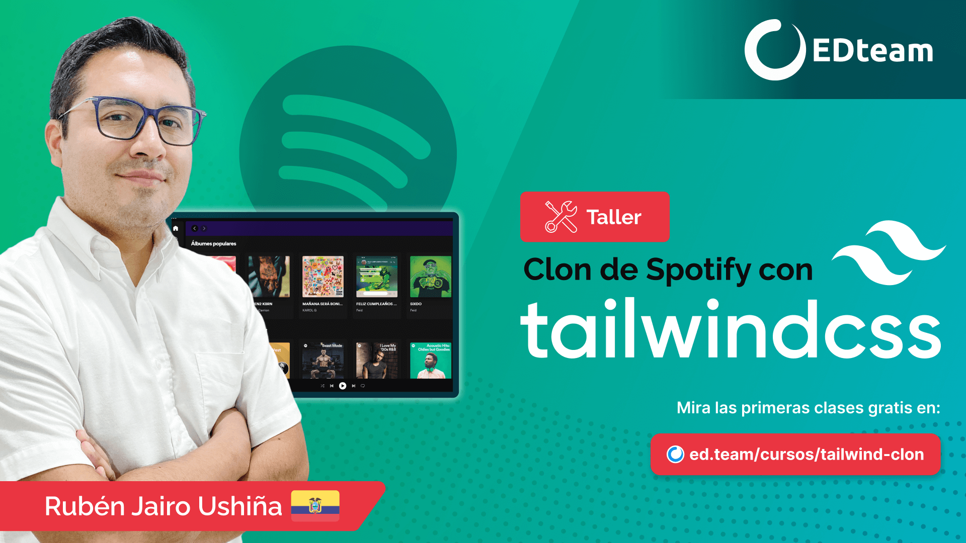 Taller: Crea un clon de Spotify con Tailwind (Comienza gratis) | EDteam